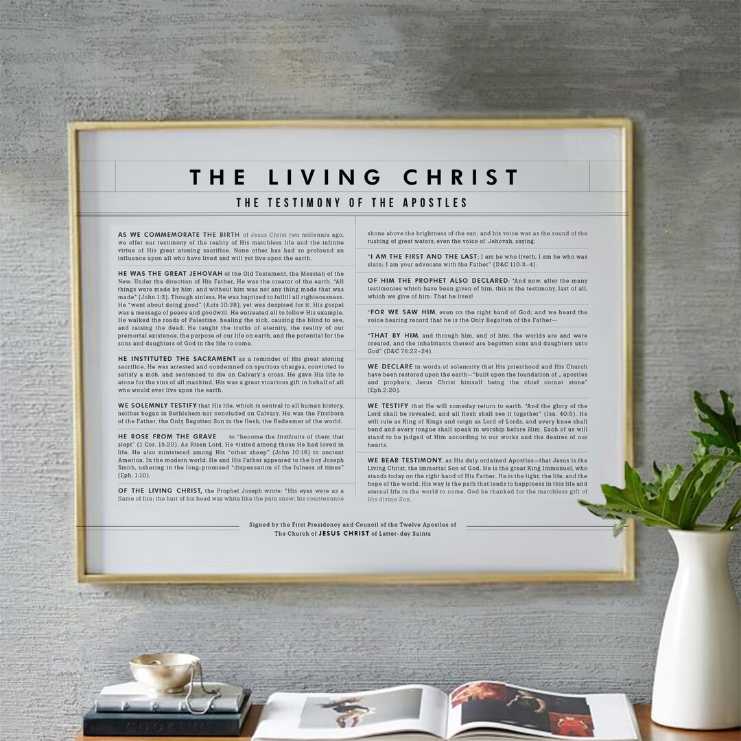 The Living Christ Printable Typography Poster - Etsy