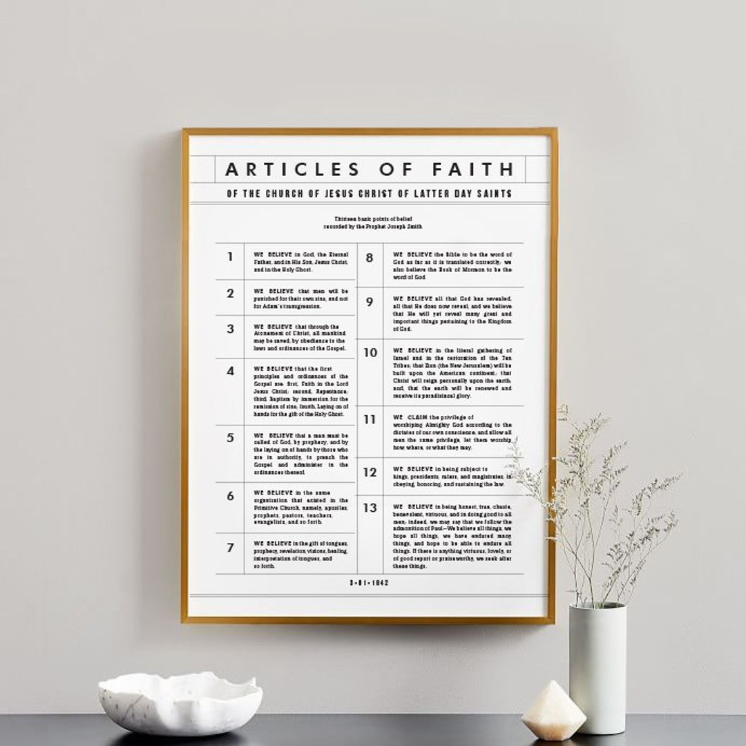 The Articles of Faith Printable - Etsy