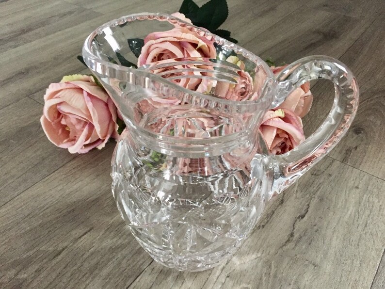 Vintage Stuart Crystal Water Jug 20th Century Antique Glass | Etsy
