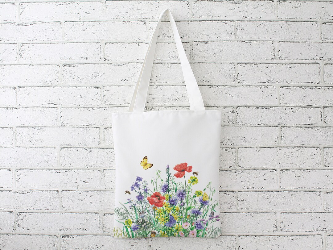Wildflowers Bag Bag Gift for Girlfriend Bag With Printed Flower Summer ...
