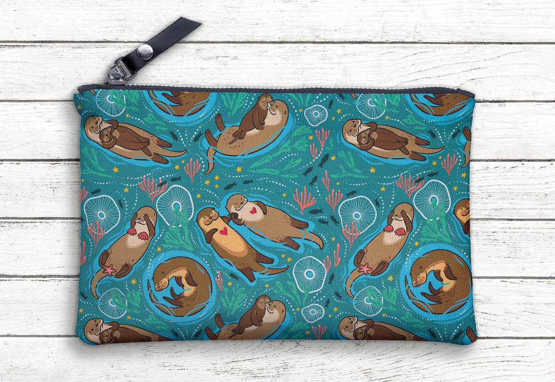 Sea Otter Bag, Sea Otter Pouch, Cute Pouch for Women, Kid Pencil Pouch ...
