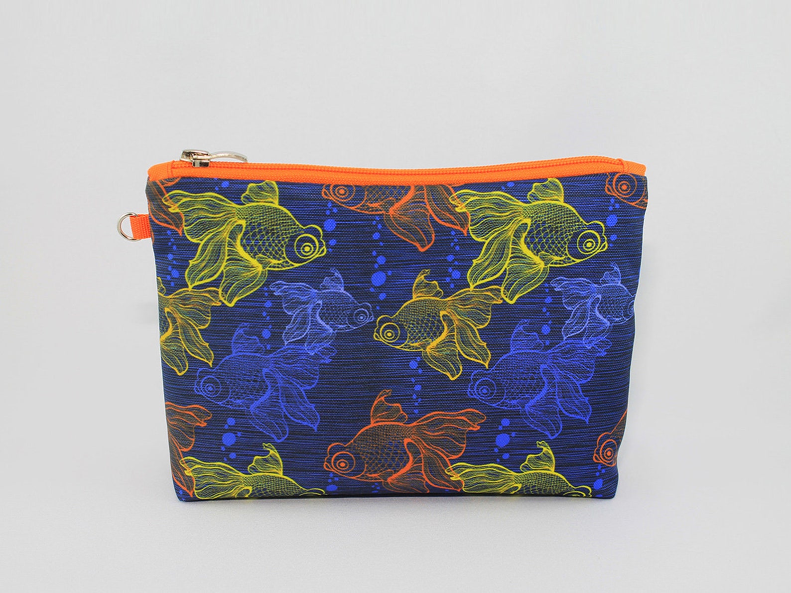 Goldfish Cosmetic Bag Fish Makeup Bag Goldfish Pouch Goldfish Print ...