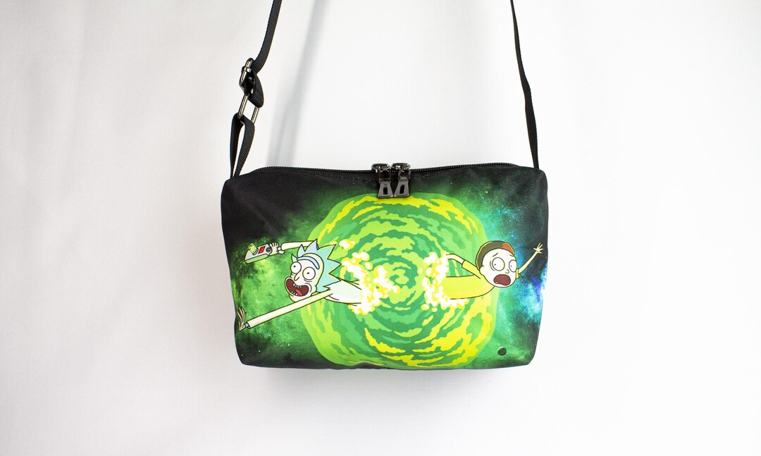 Green Portal Sci-fi Crossbody Bag, Cartoon Space Adventure Purse ...