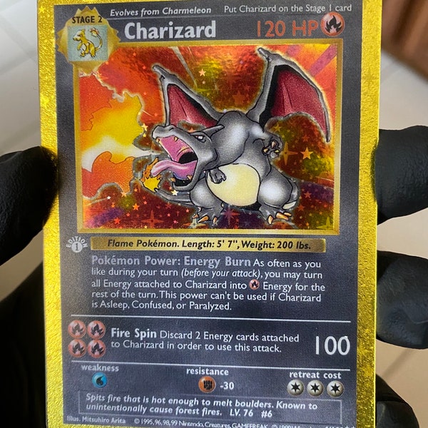 Shiny Charizard 1st Edition - Etsy