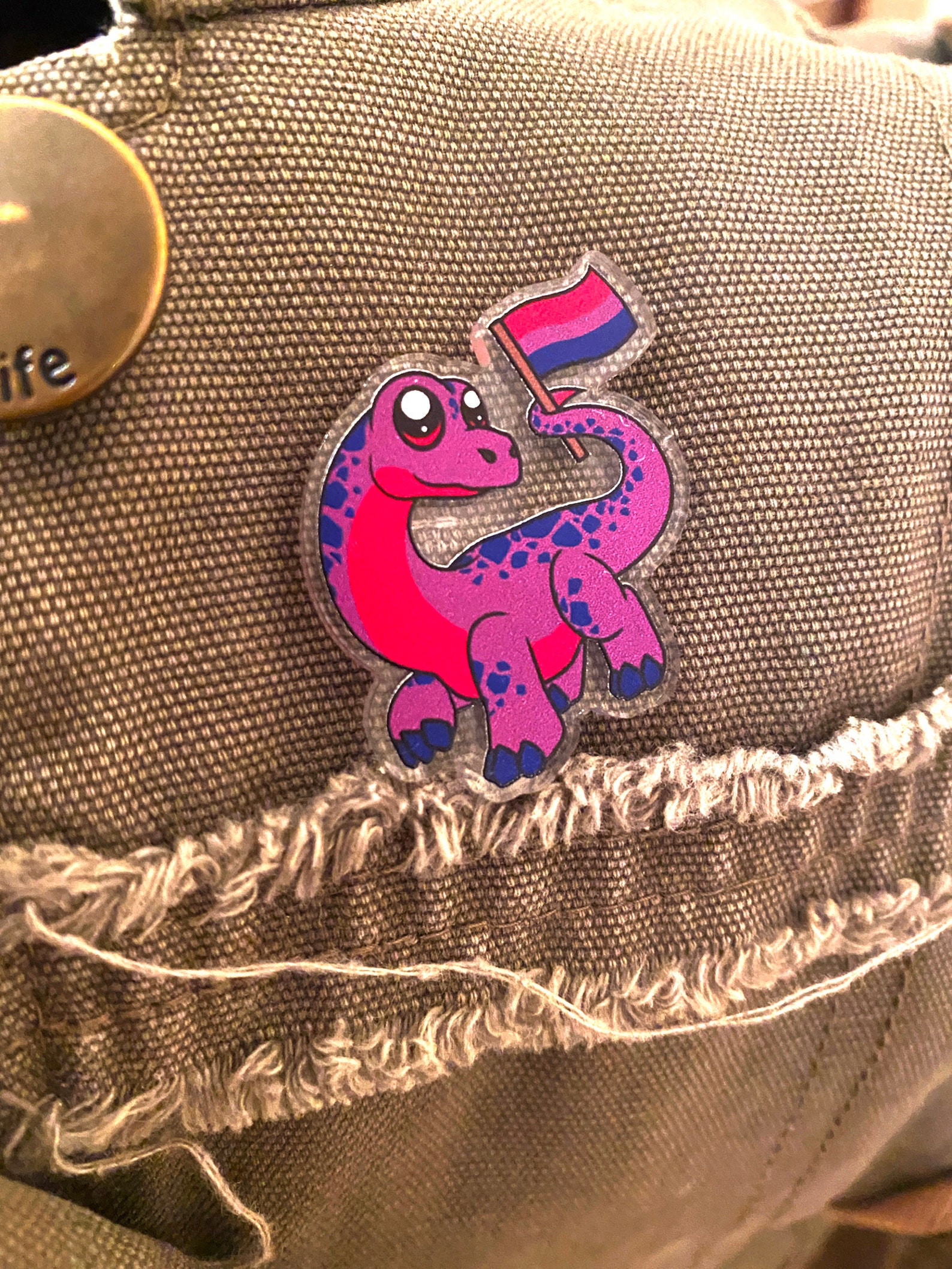 Pride of Pangaea: Acrylic Dinosaur Pride Pins - Etsy