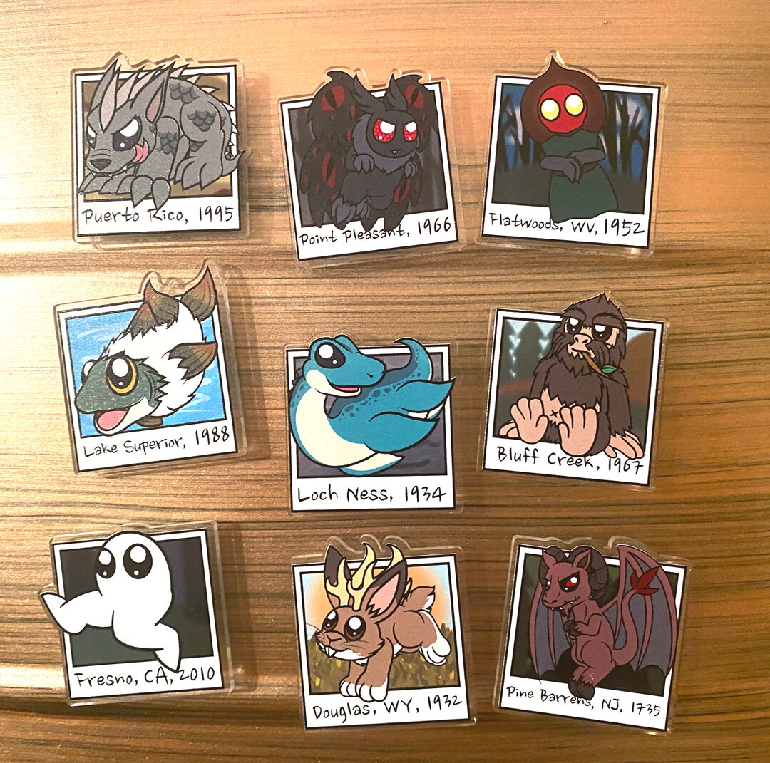 Chibi Cryptid Catches: Polaroid-style Magnets - Etsy