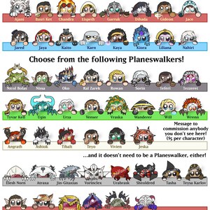 Planeswalker Peek-a-boo! Customized Chibi Command Zones - Etsy