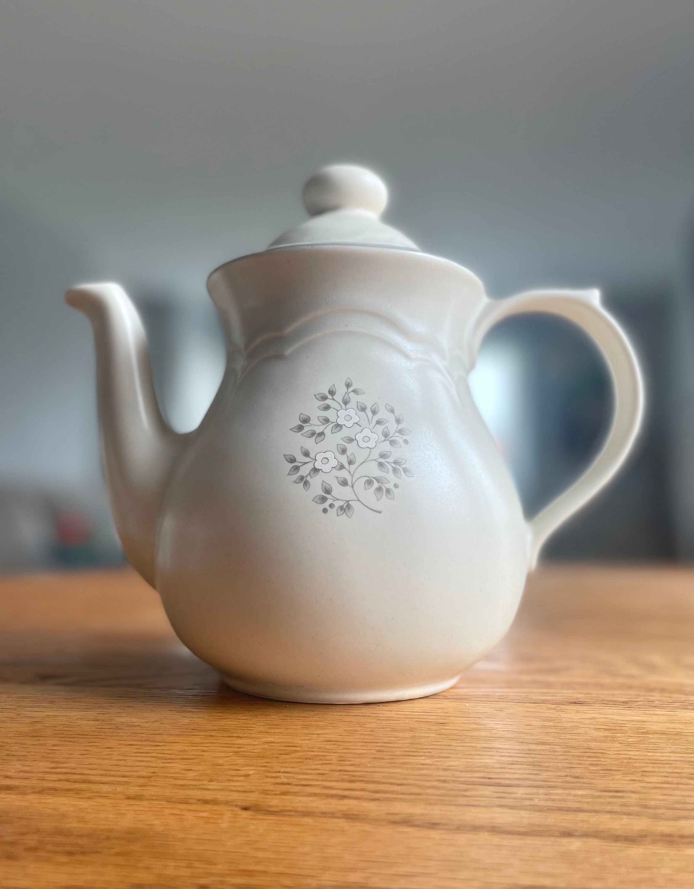 Vintage Ceramic Teapot, Heirloom by Pfaltzgraff Beverage Server, Gray ...