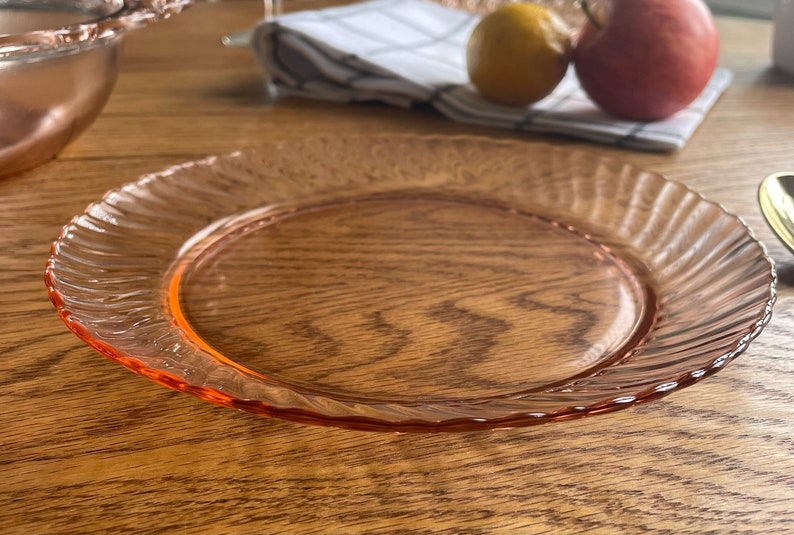 Vintage Pink Glass Side Plates (set of 4) - Etsy
