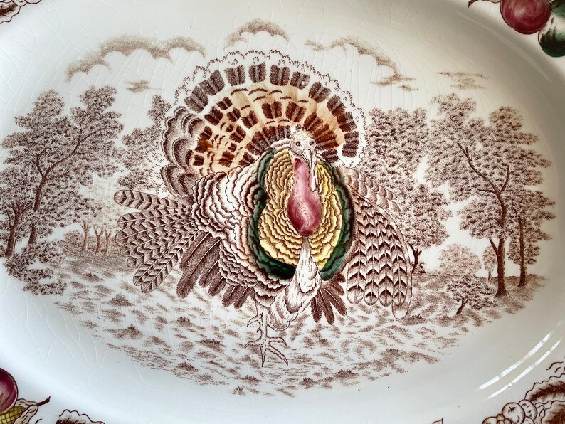 Vintage Japanese Ironstone Transfer Ware Turkey Platter - Etsy