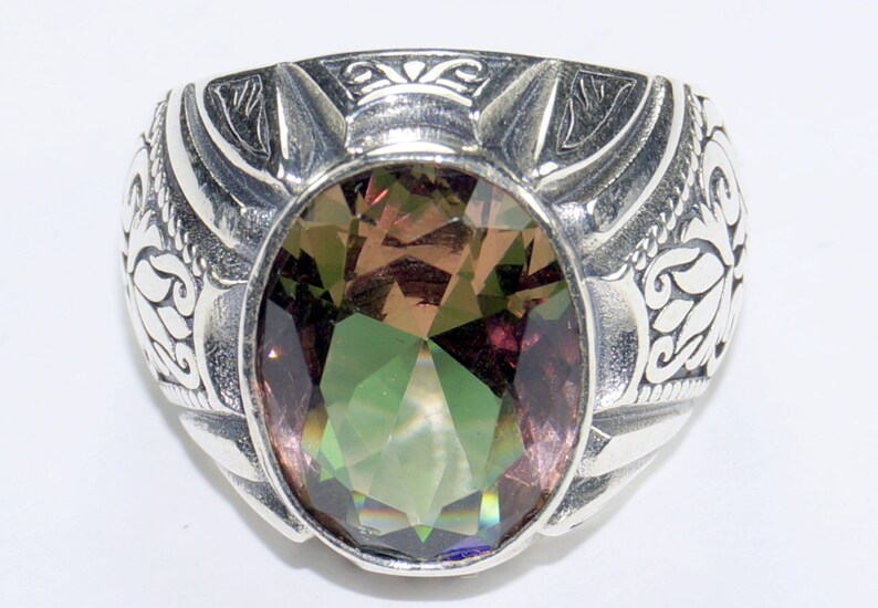 925 Sterling Silver Men's Ring With Totally Handmade Real - Etsy