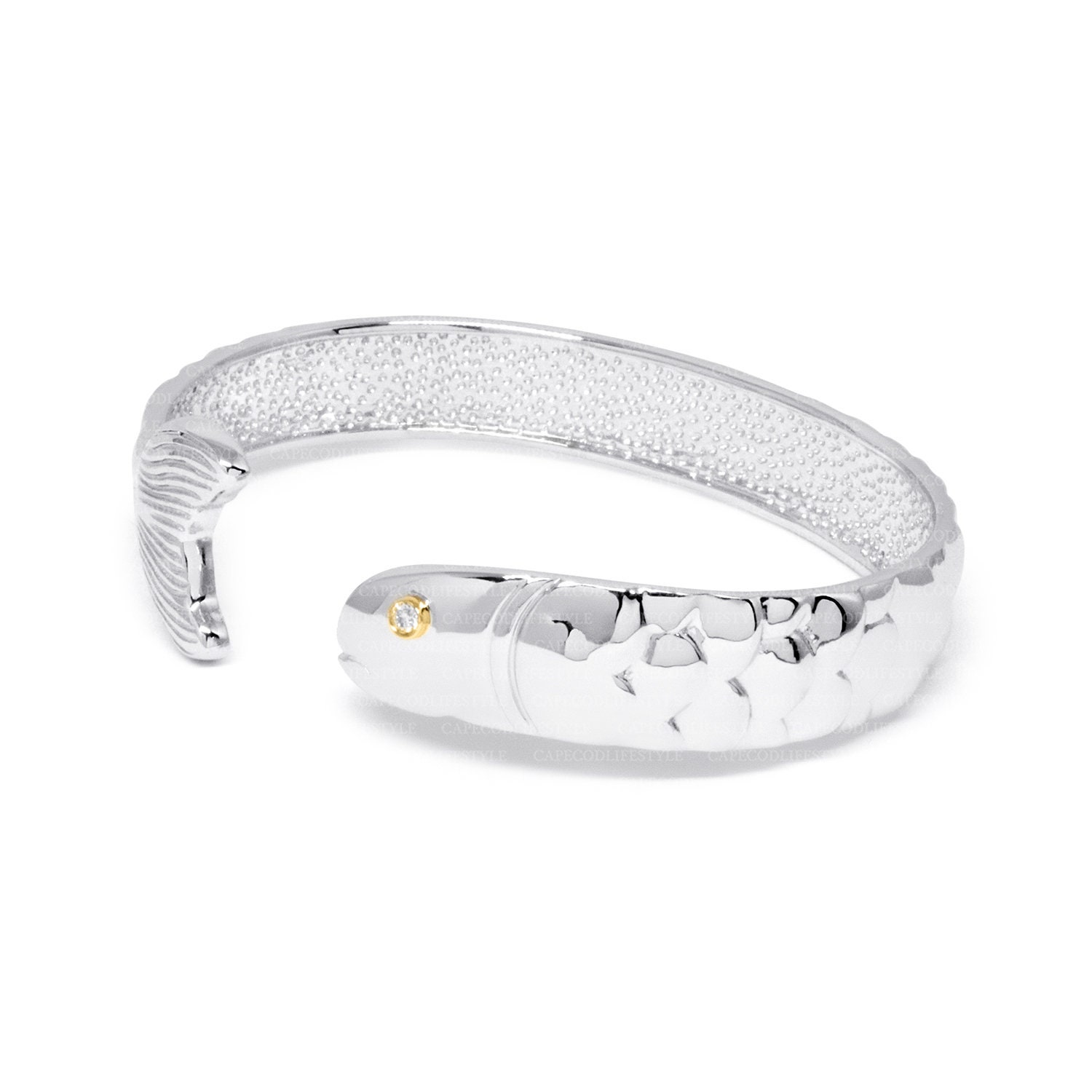 Cape Cod Fish Bracelet Diamond Eye Solid 925 Silver & | Etsy