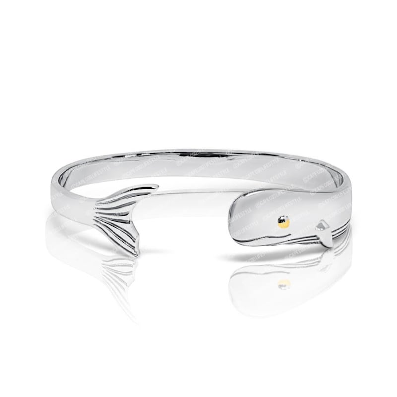 Whale Bangle Silver - Etsy