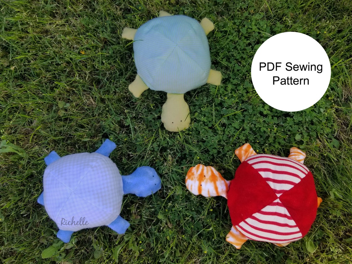 Turtle Sewing Pattern PDF Digital Download Easy Sew Projects | Etsy