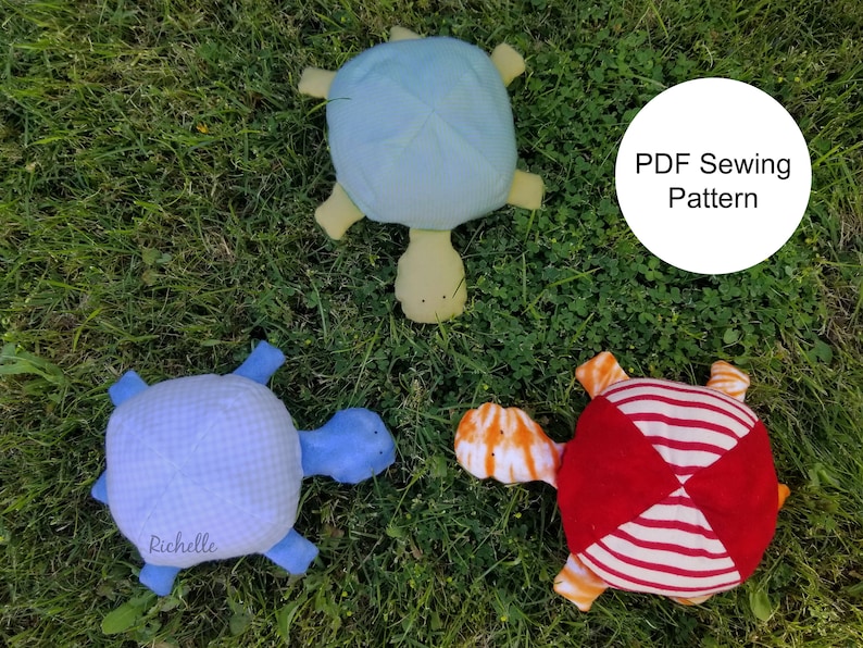 Turtle Sewing Pattern, PDF Digital Download, Easy Sew Projects for Kids ...
