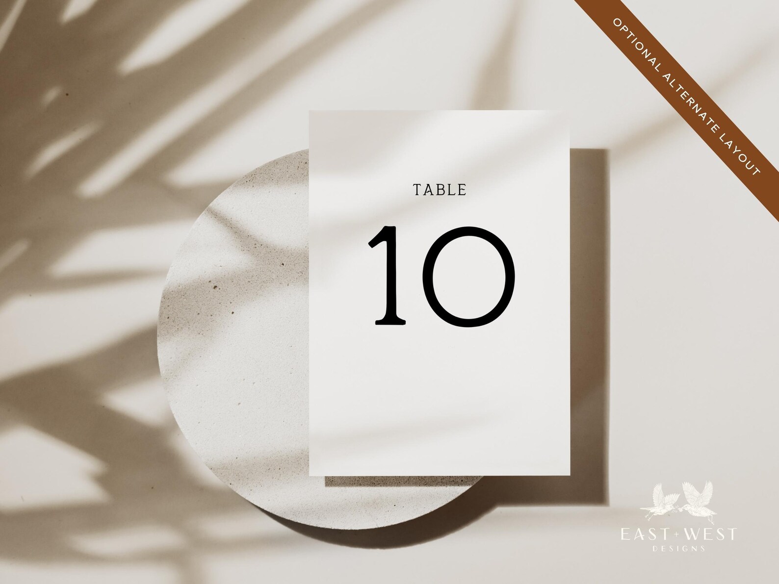 Modern Table Number Template, Wedding Table Number Card, Fully Editable ...