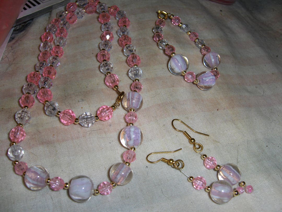 Pink Marbles 3 Piece Set - Etsy