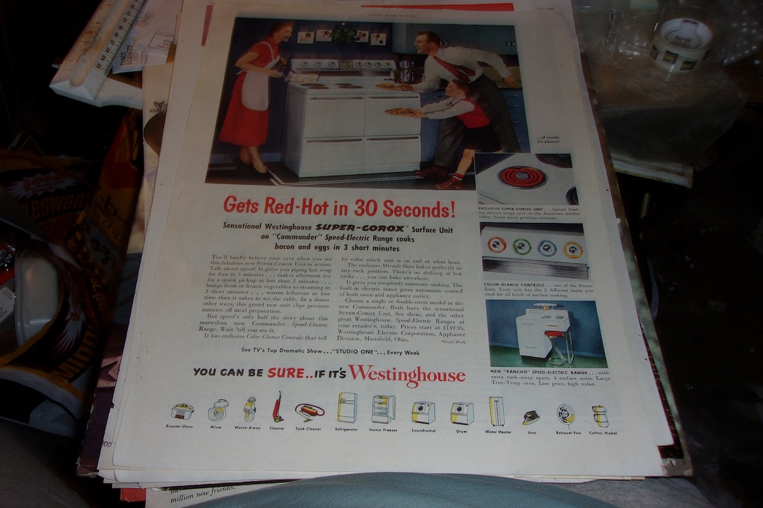 Double-sided Full Page Vintage Advertisement for Westinghouse Electric ...