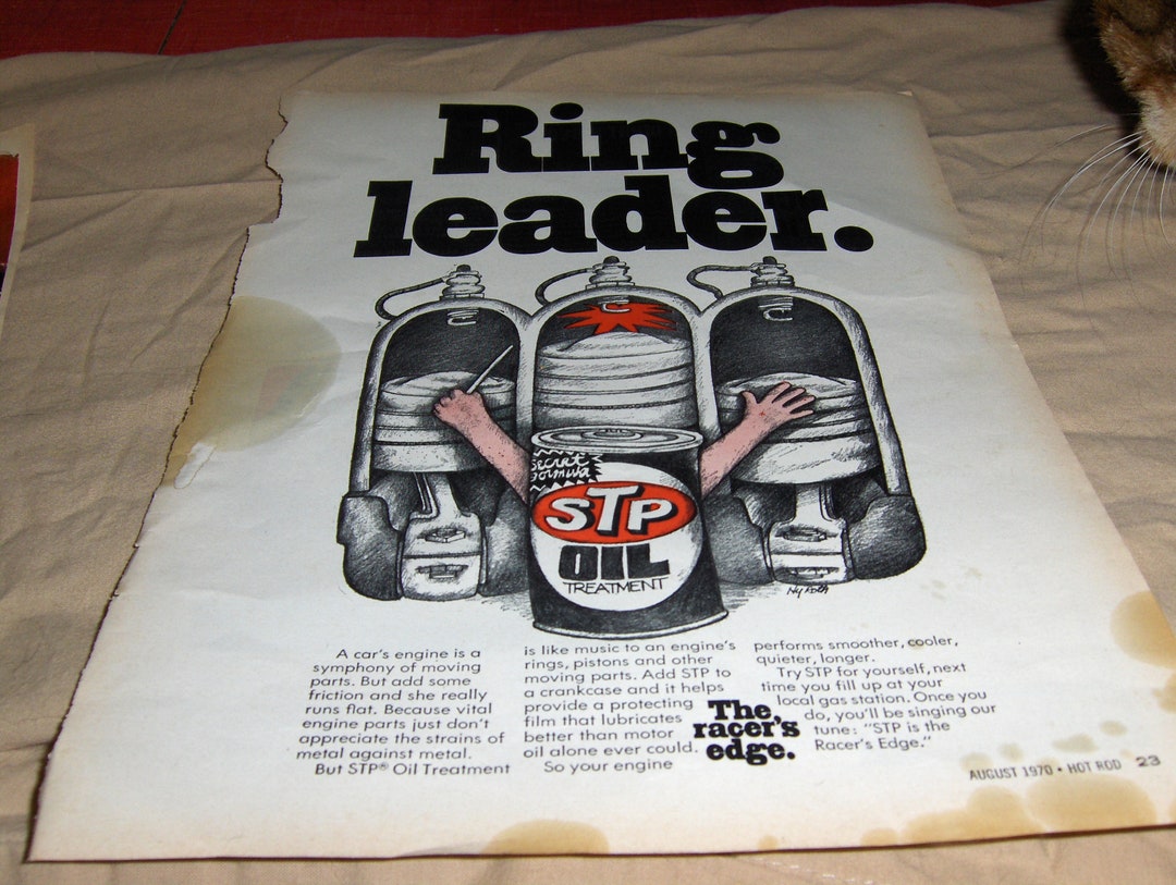 Vintage Advertisement for STP Oil Treatment - Etsy