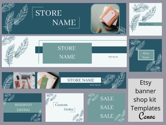 Etsy Banner Canva Template Shop Kit Profile Picture Cover | Etsy