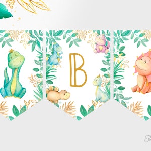 INSTANT DOWNLOAD Dinosaur Baby Shower Banner, Welcome Baby Digital ...