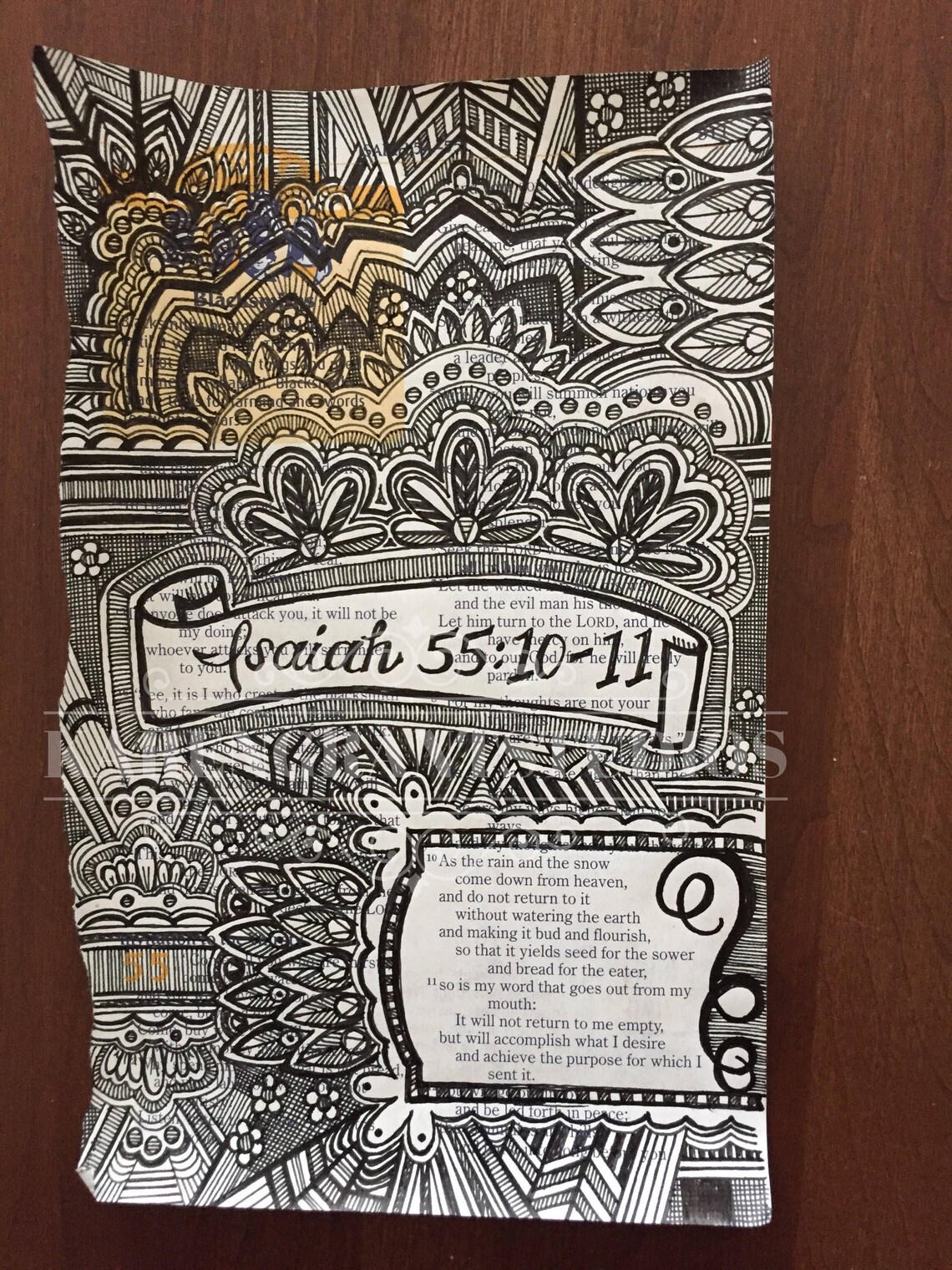 Custom Order Bible Art - FULL PAGE - Etsy
