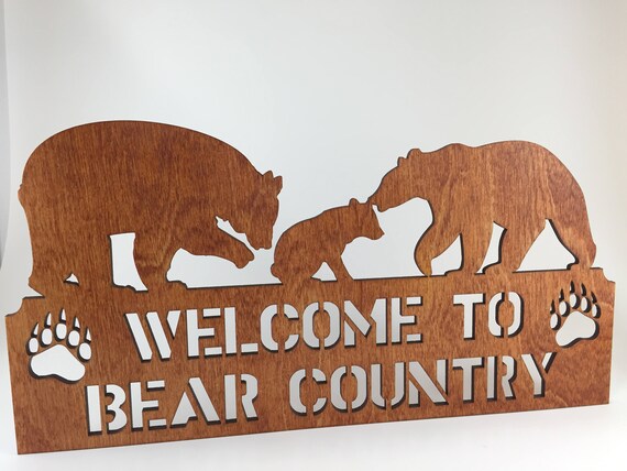 Welcome to Bear Country Sign | Etsy