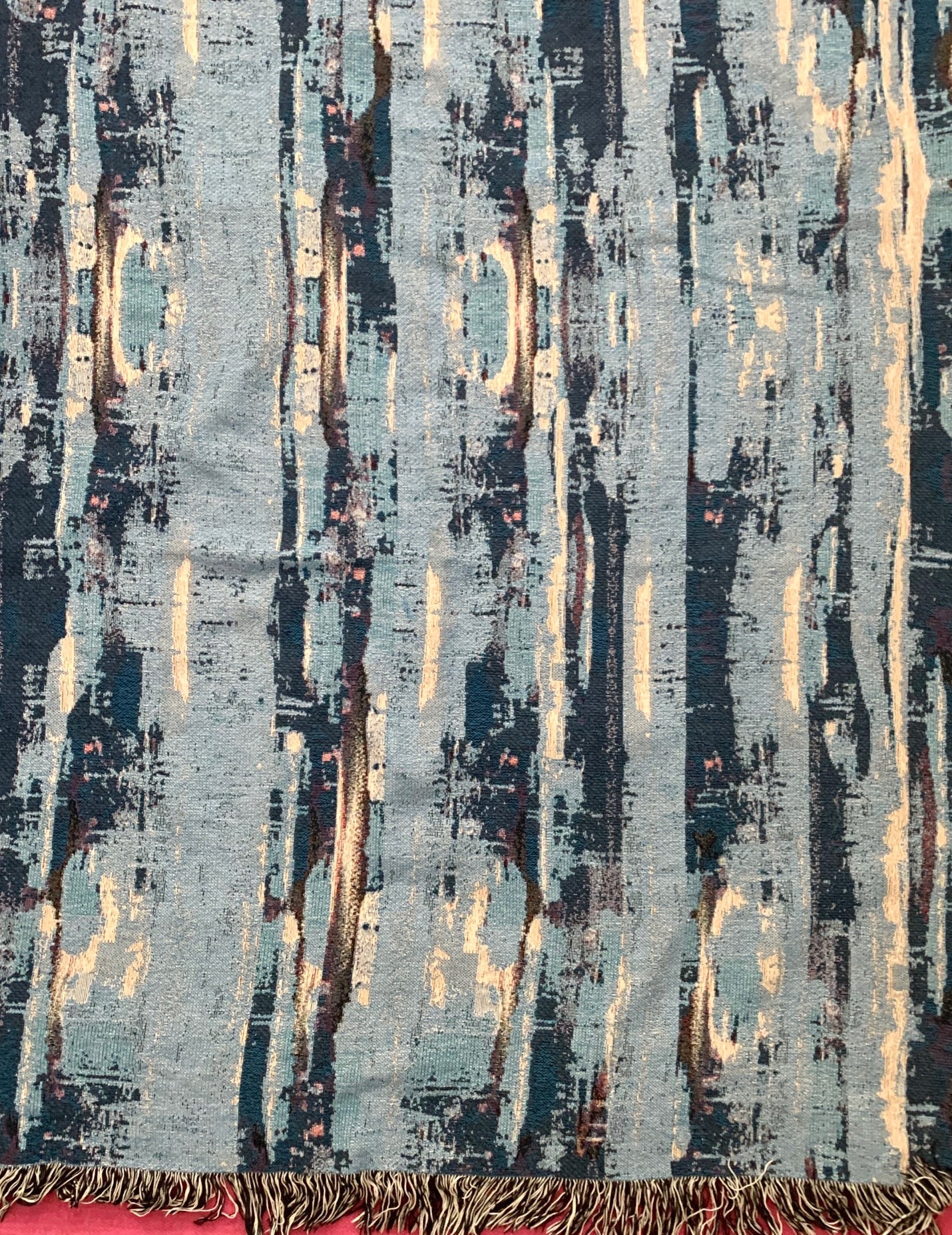 Blue Woven Throw Blanket With Fringe. Bohemian Sky Blue Throw - Etsy