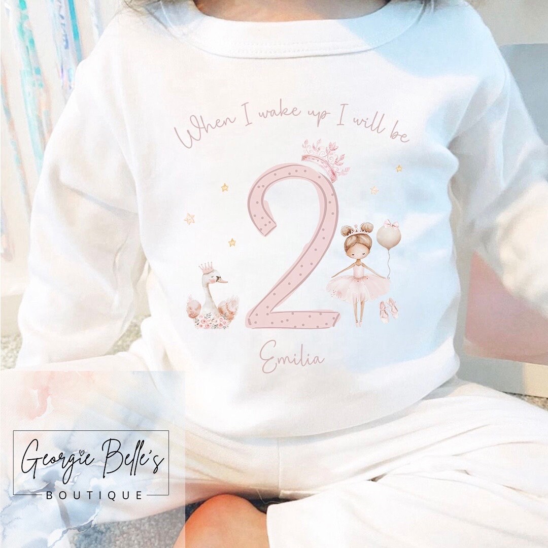 Personalised Ballerina Birthday Pyjamas | Girls Birthday Pjs | When I ...