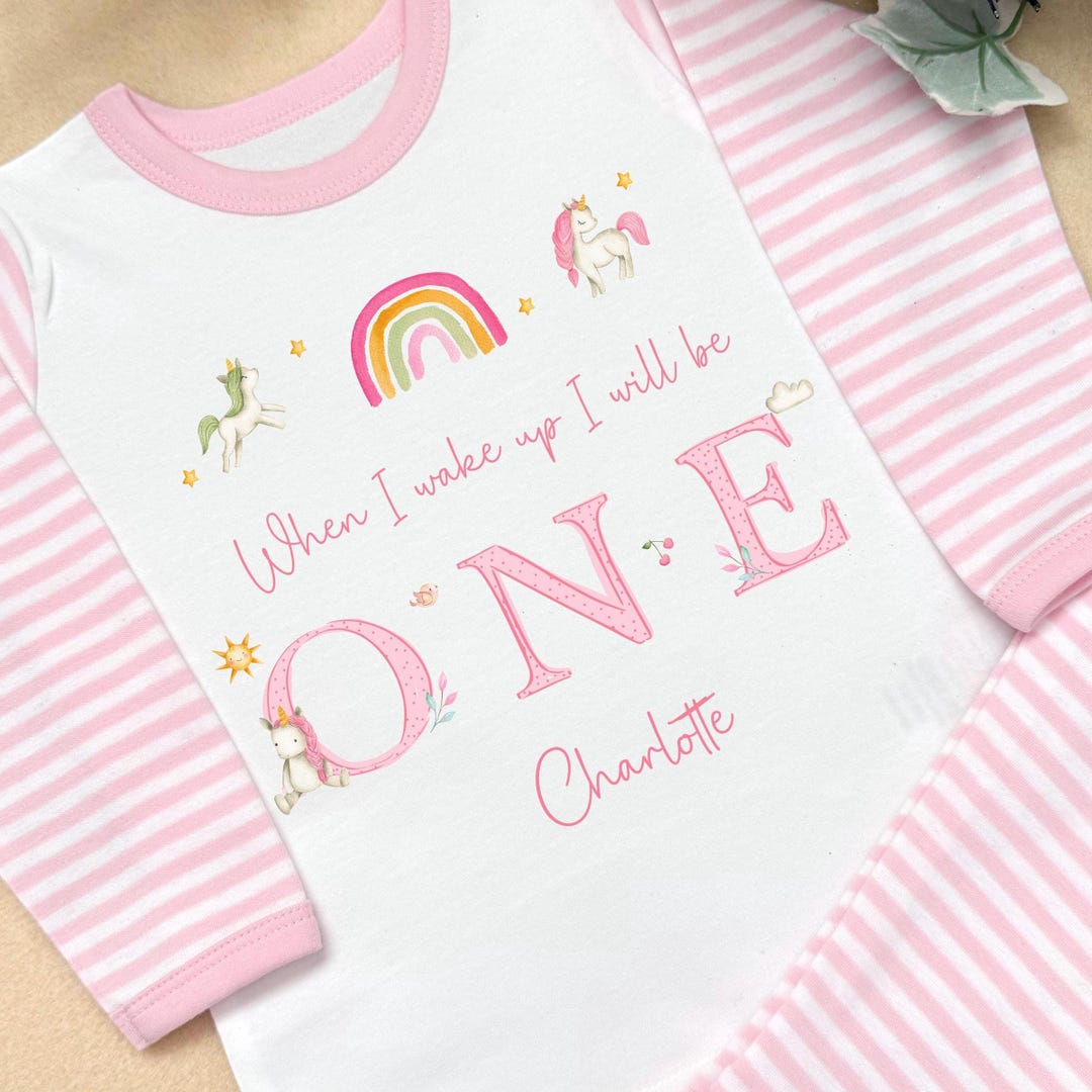 Unicorn Personalised Birthday Pyjamas | Girls Birthday Pjs | When I ...