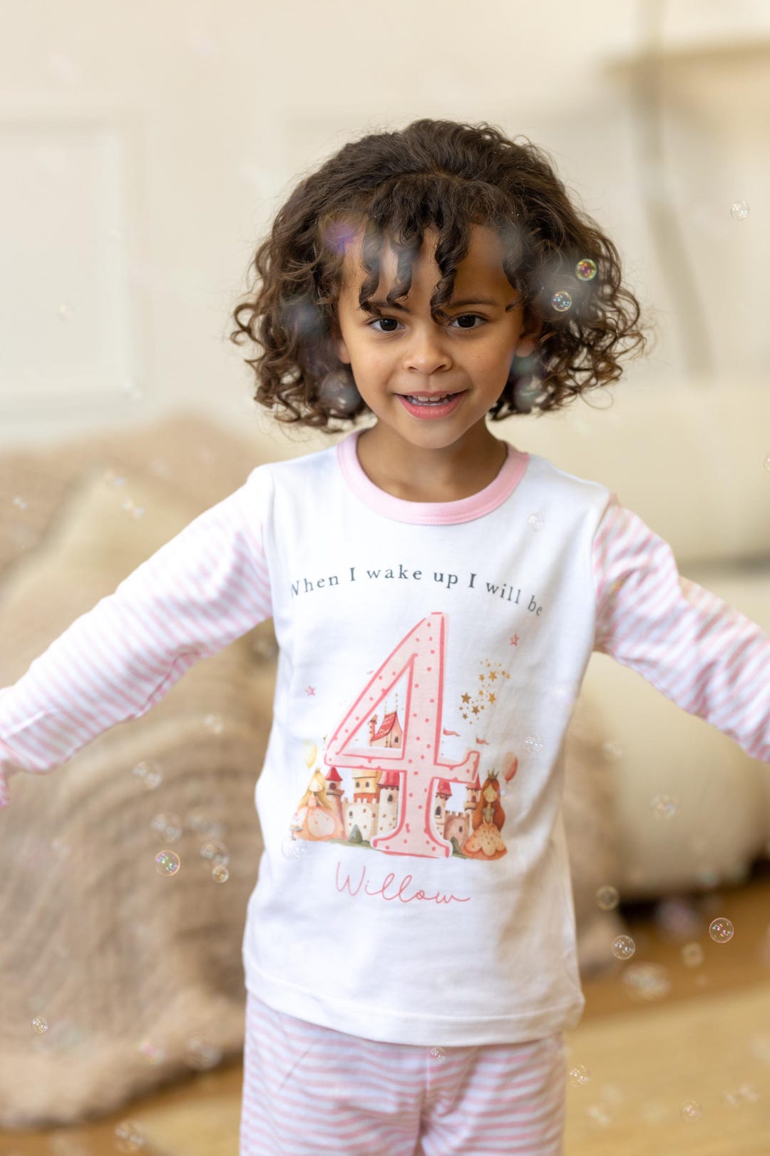 Personalised Princess Birthday Pyjamas | Girls 1st Birthday Pjs | When ...