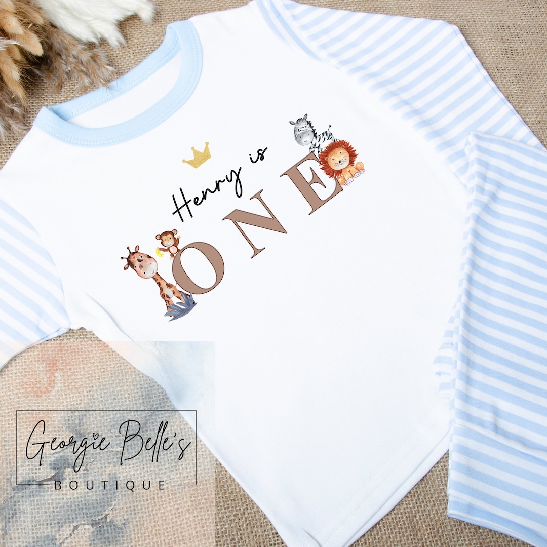 Boys Safari Birthday Pyjamas, Personalised Boys Birthday Pjs, When I ...