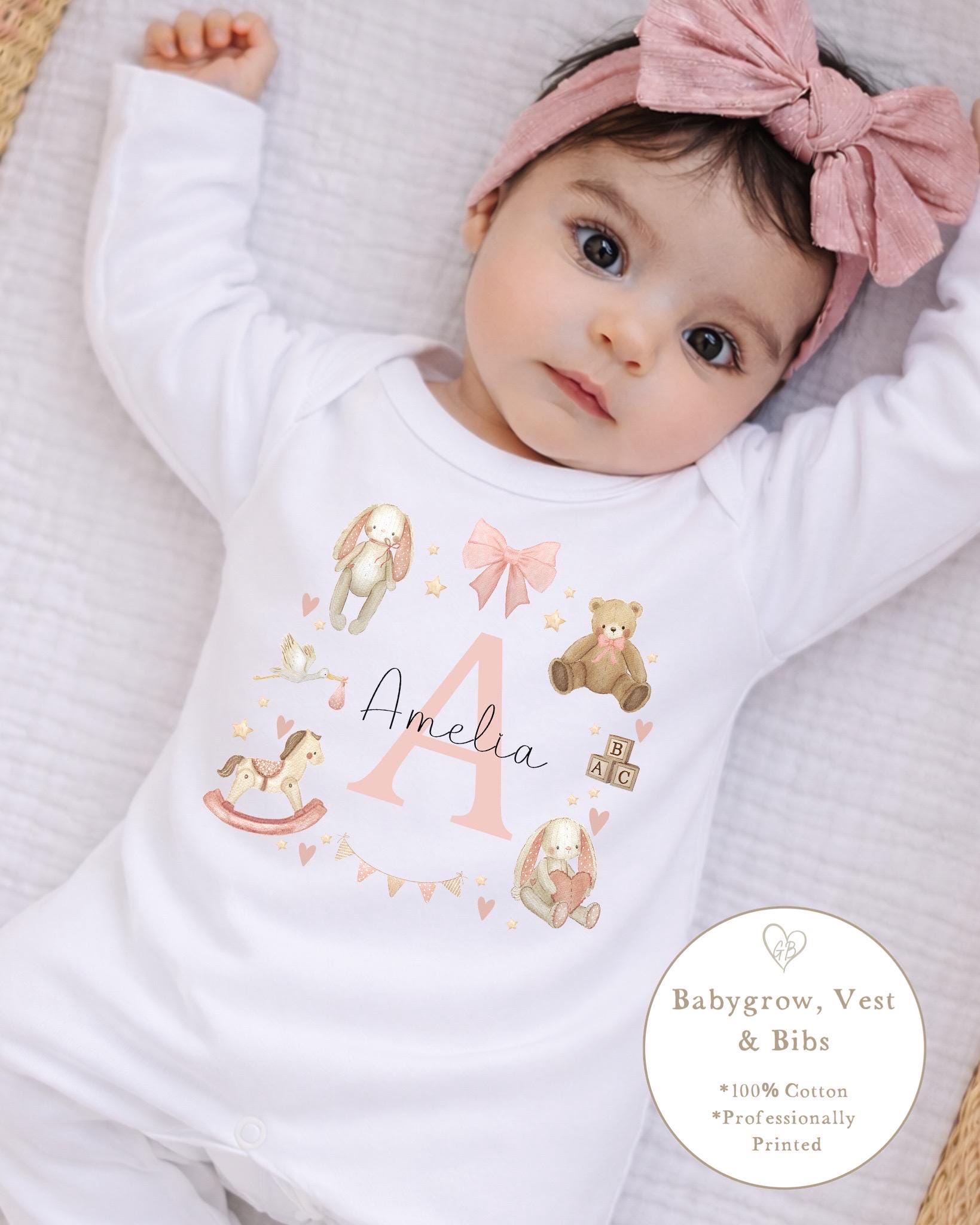 Personalised Gifts for New Baby Girl | Personalised Babygrow | Baby ...