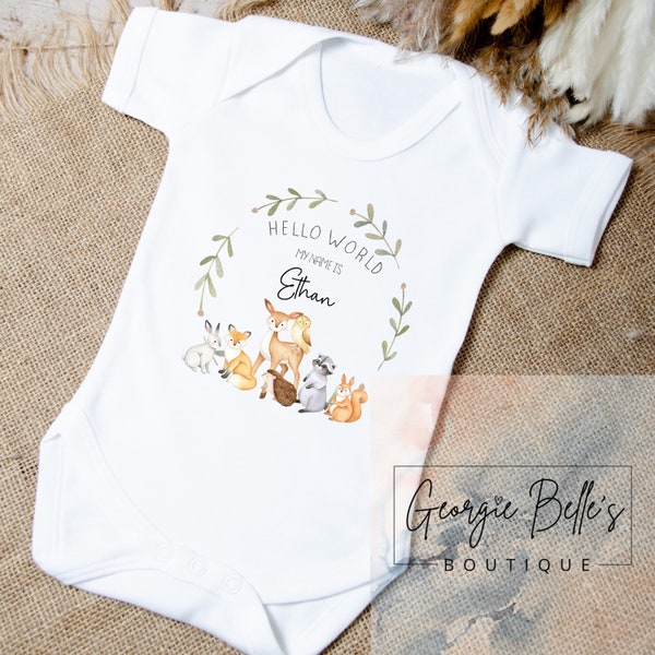 Hello World Newborn Outfit Girl - Etsy