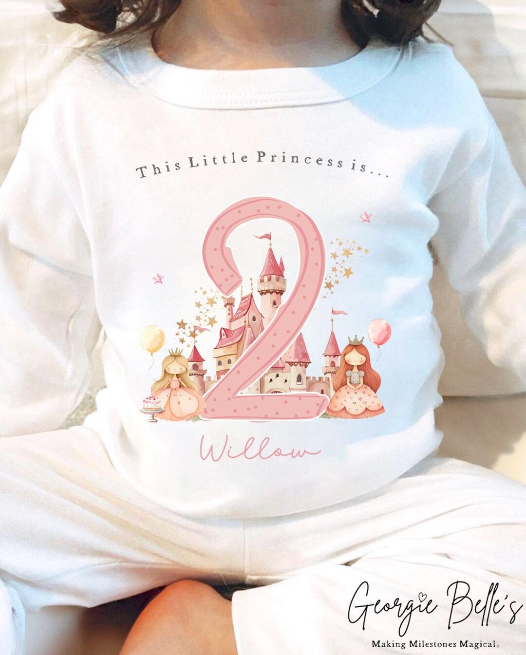 Personalised Princess Birthday Pyjamas | Girls 1st Birthday Pjs | When ...
