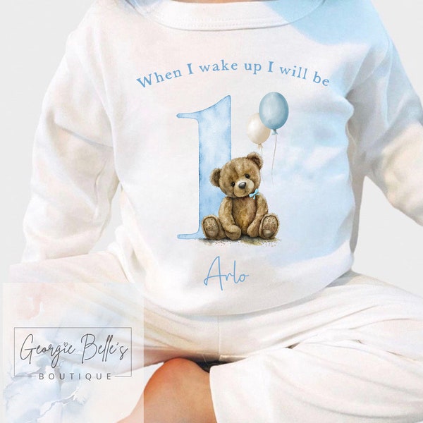 When I Wake up I Will Be 1 Pajamas - Etsy UK