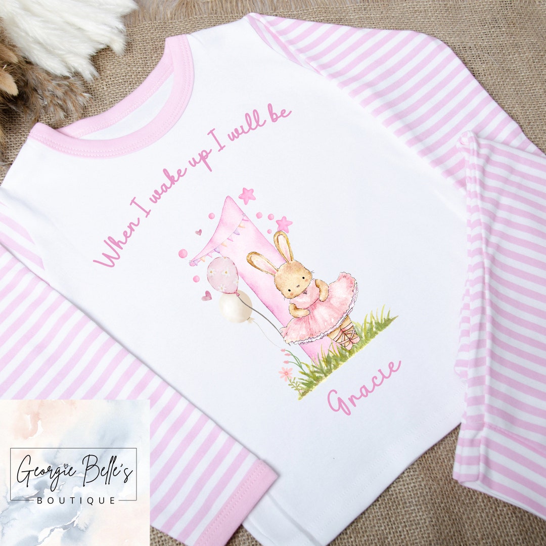 Pink Ballerina / Ballet Design Girls Birthday Pjs, 1st Birthday, When I ...