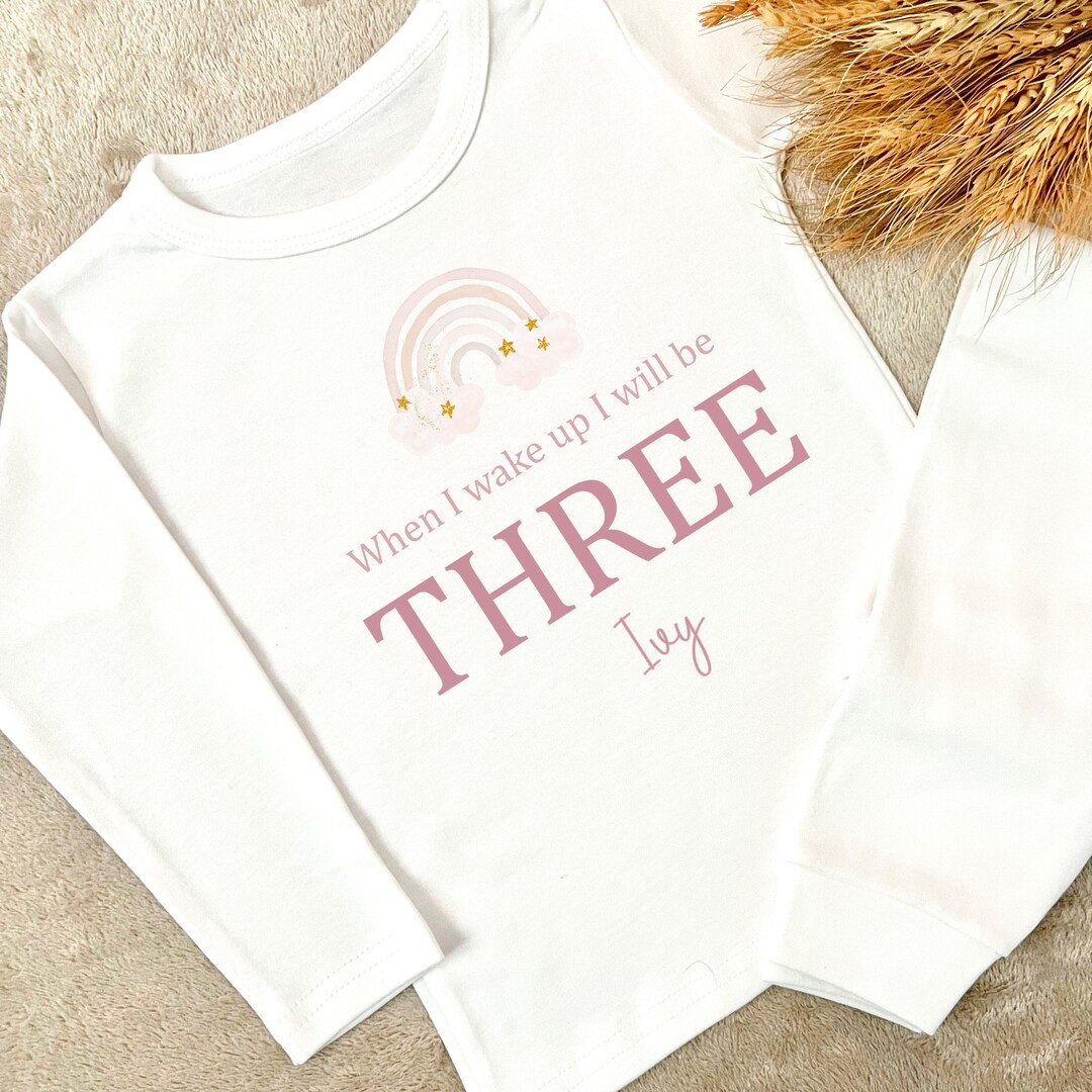 Girls Personalised Birthday Pyjamas, Baby Boys 1st Birthday Pjs, When I ...