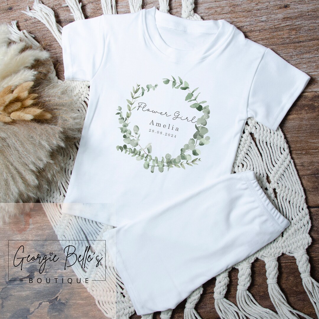 Flower Girl Pjs / Pyjamas/ Nightwear, Bridesmaid / Young Bridesmaid ...