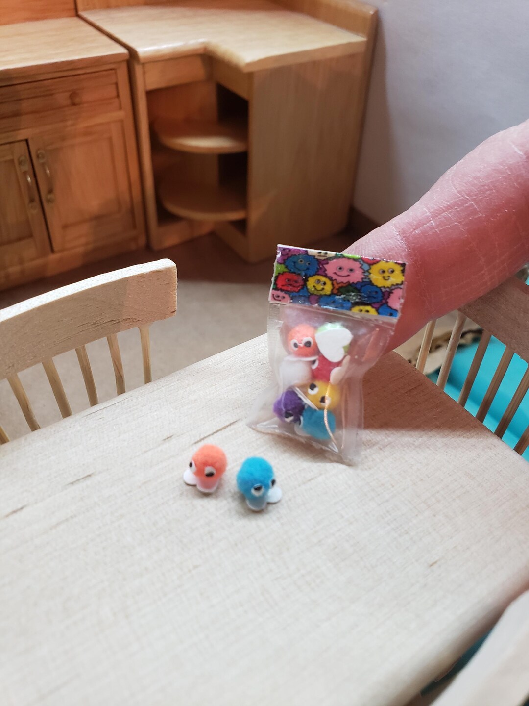 Dollhouse Miniature Fuzzy People Rainbow Colors - Etsy