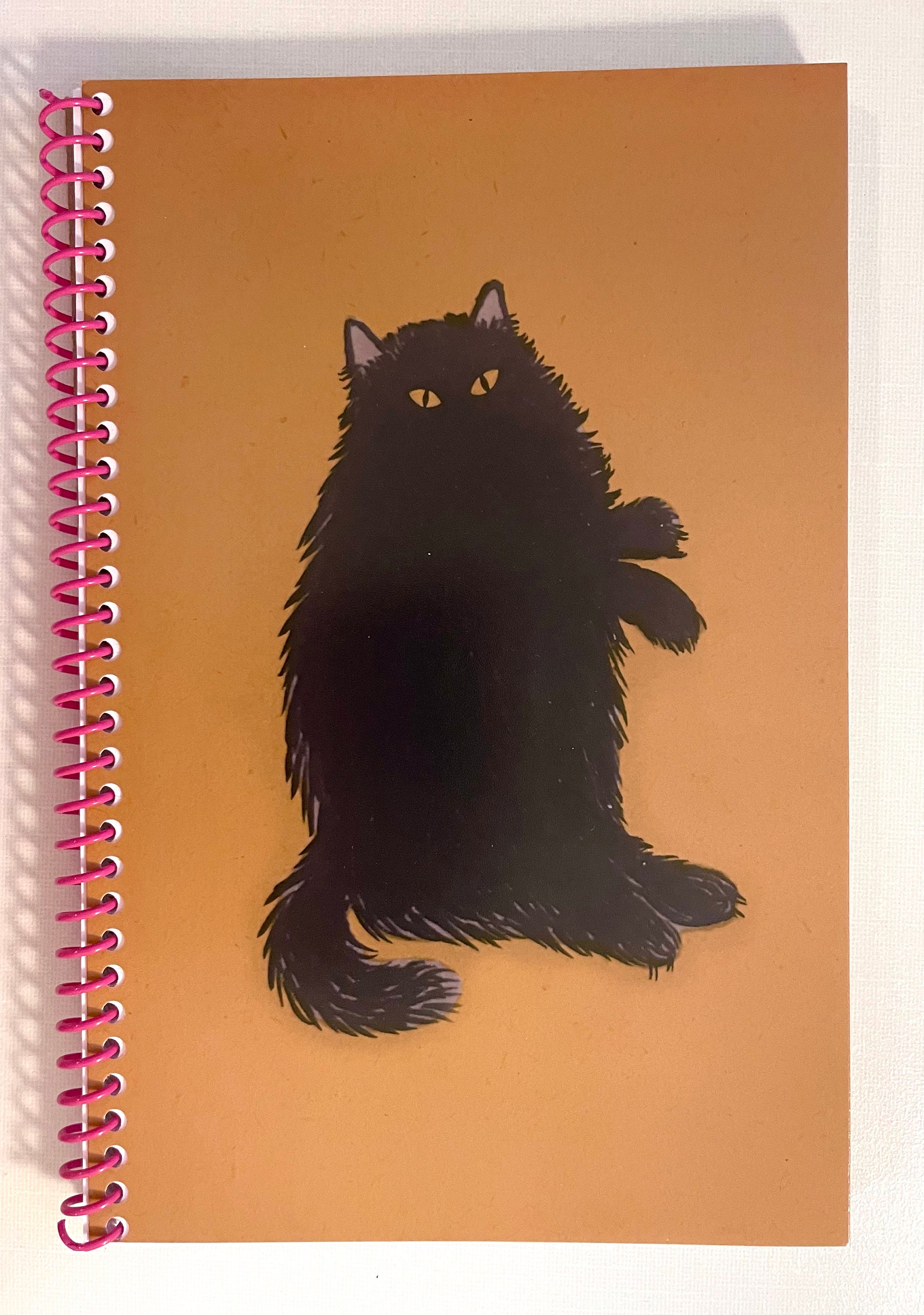 Black Cat Spiral Notebook - Etsy