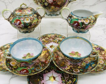 Cloisonne Tea Set - Etsy