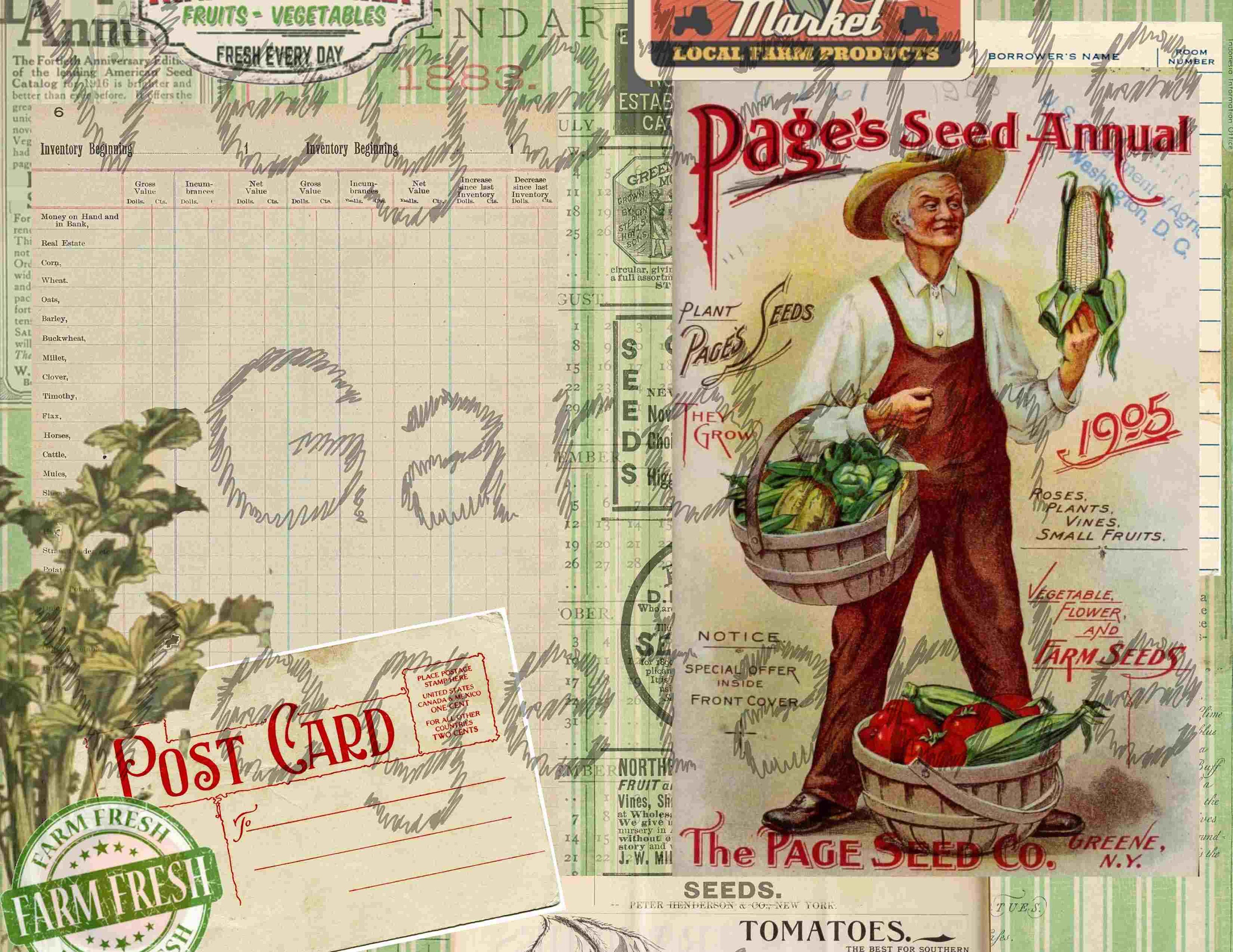 Vintage Vegetable Garden Digital Journal Kit Printable Garden - Etsy