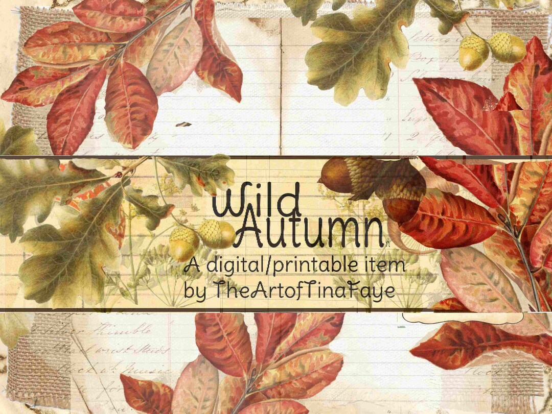Wild Autumn Printable Journal Kit, Digital Journal Kit, Nature Journal ...