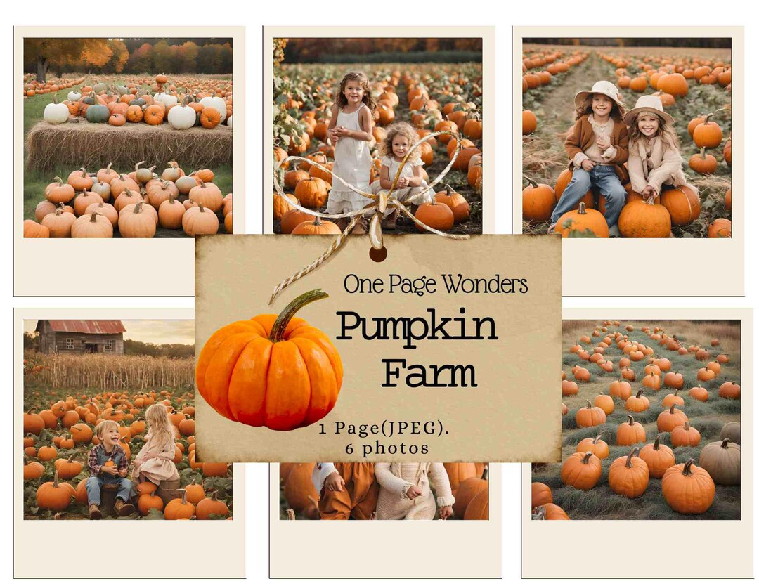 Pumpkin Farm Photo Journal Page: Autumn DIY Craft (JPEG) - Etsy