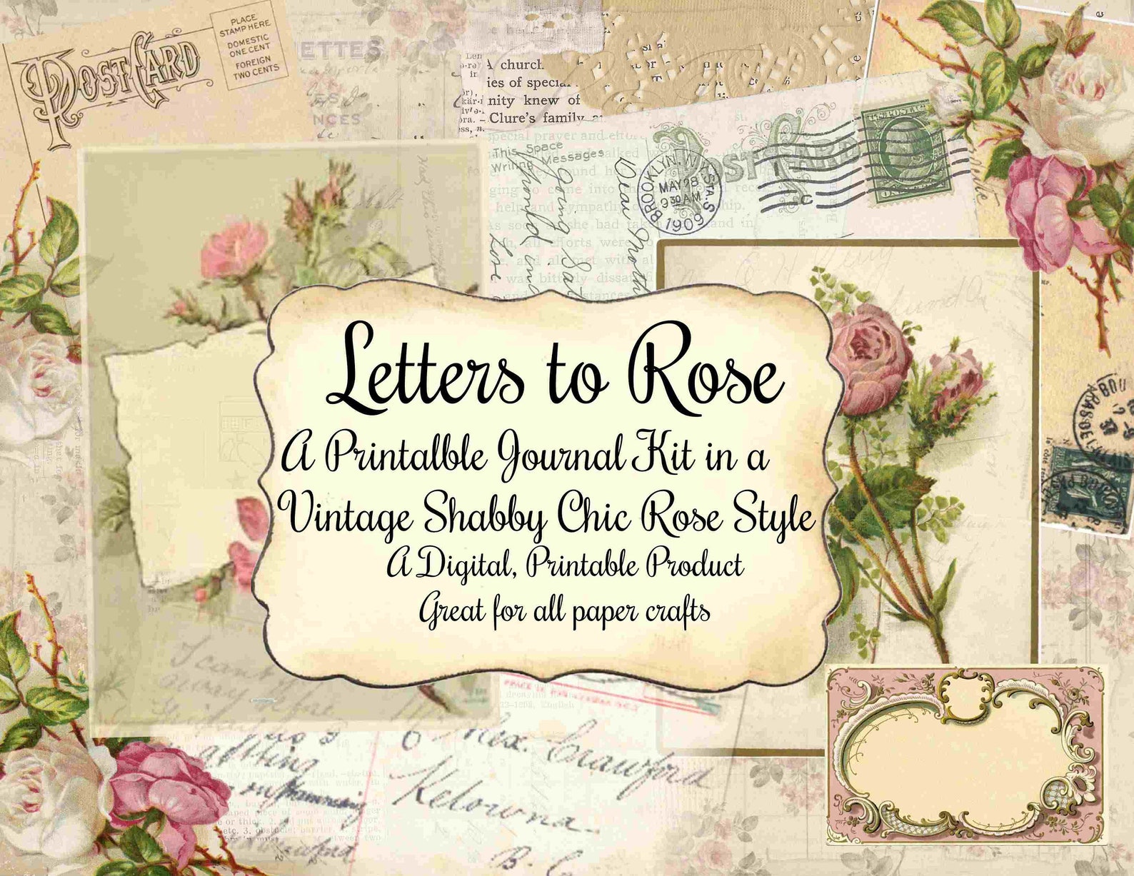 Letters to Rose Shabby Chic Rose Love Letters Rose - Etsy