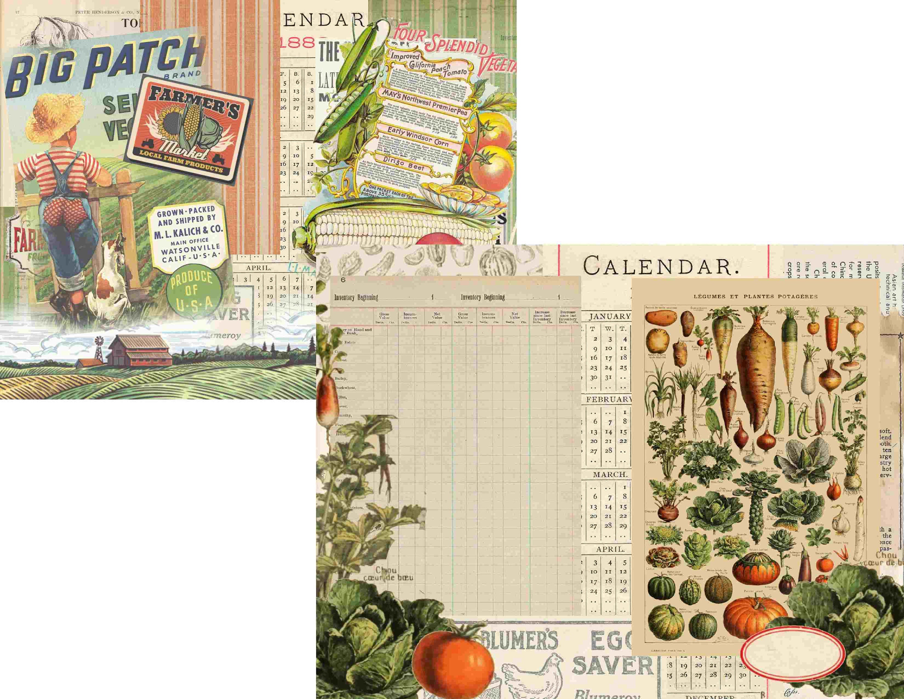 Vintage Vegetable Garden Digital Journal Kit Printable Garden - Etsy