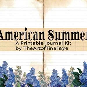American Summer Printable Journal Kit, Digital Journal Kit, Printable ...