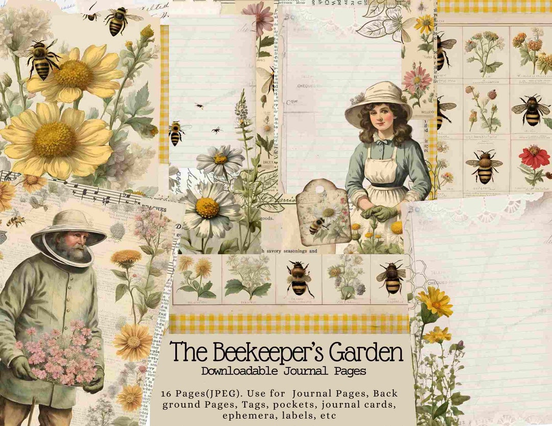 The Beekeepers Garden Journal Pages, Collage, Garden, Journal Cards ...