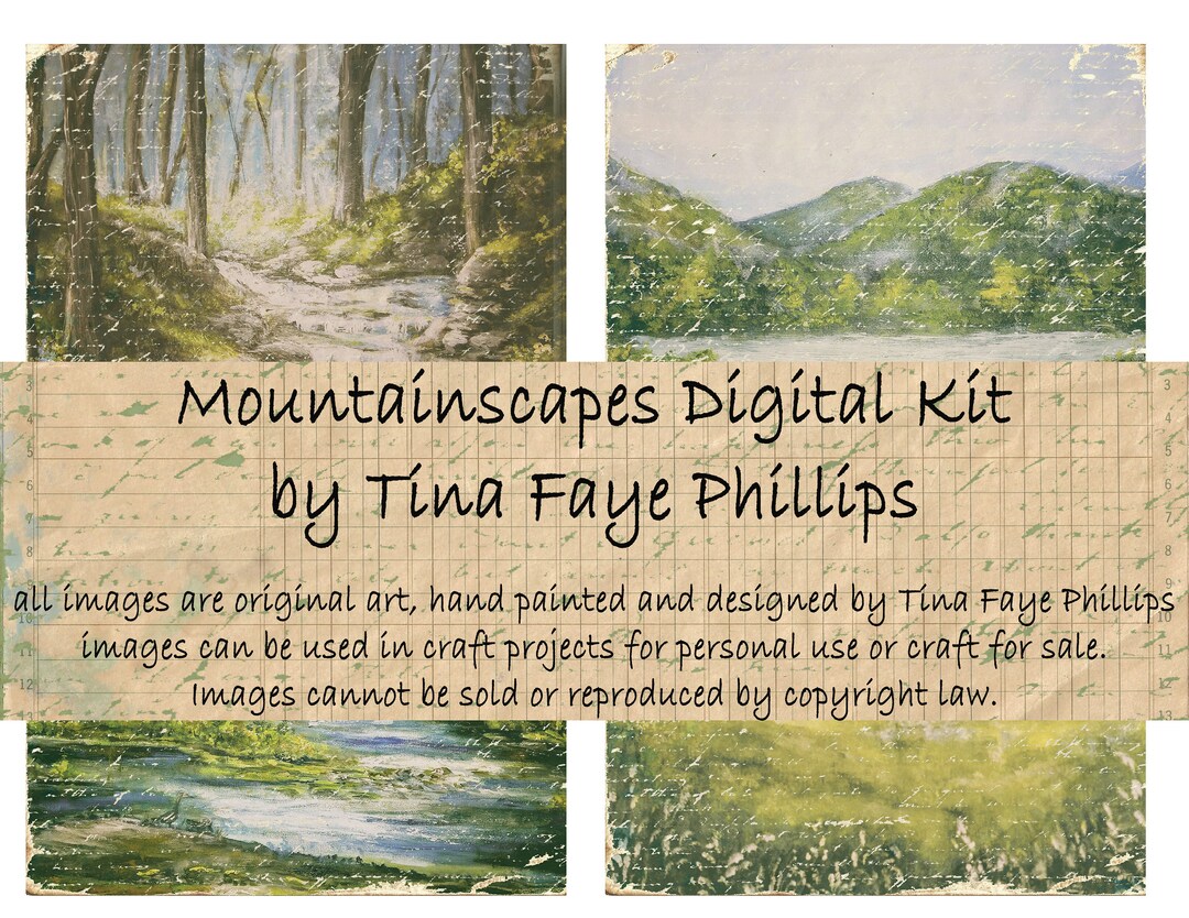 Mountainscapes Printable Journal Kit, Digital Journal Kit, Printable ...